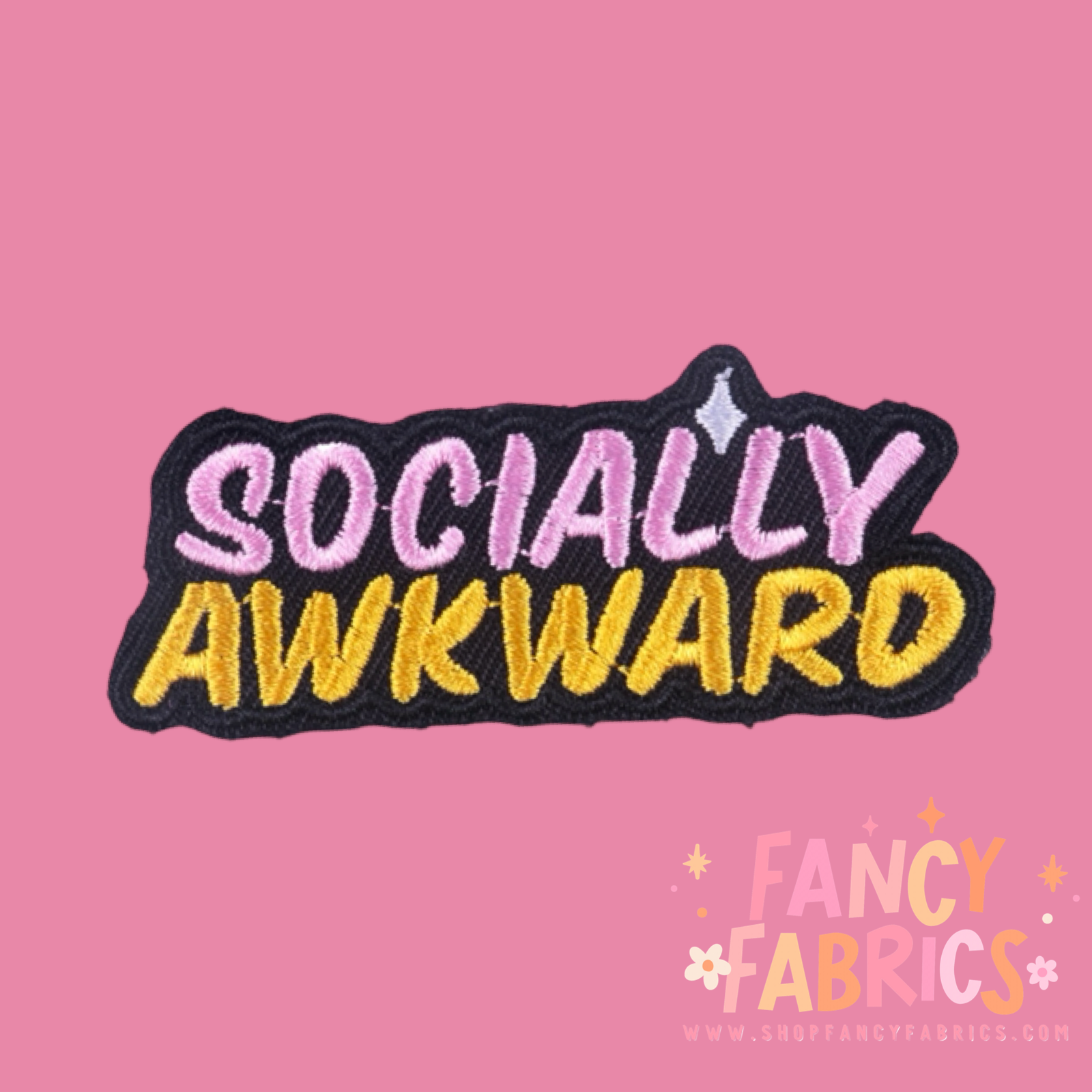 Socially Awkward | Iron On Patch – Fancy Fabrics