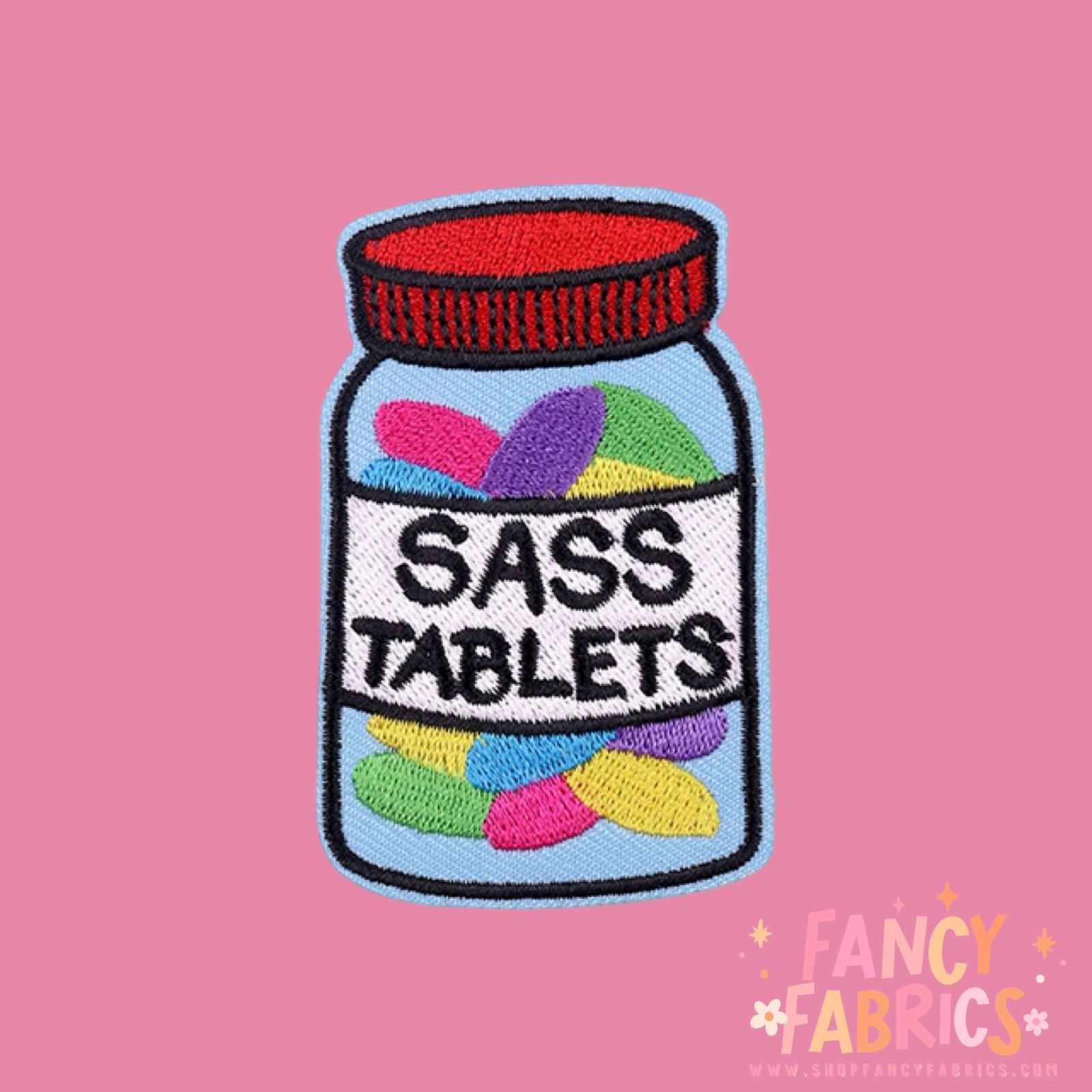 Sass Tablets | Iron On Patch – Fancy Fabrics