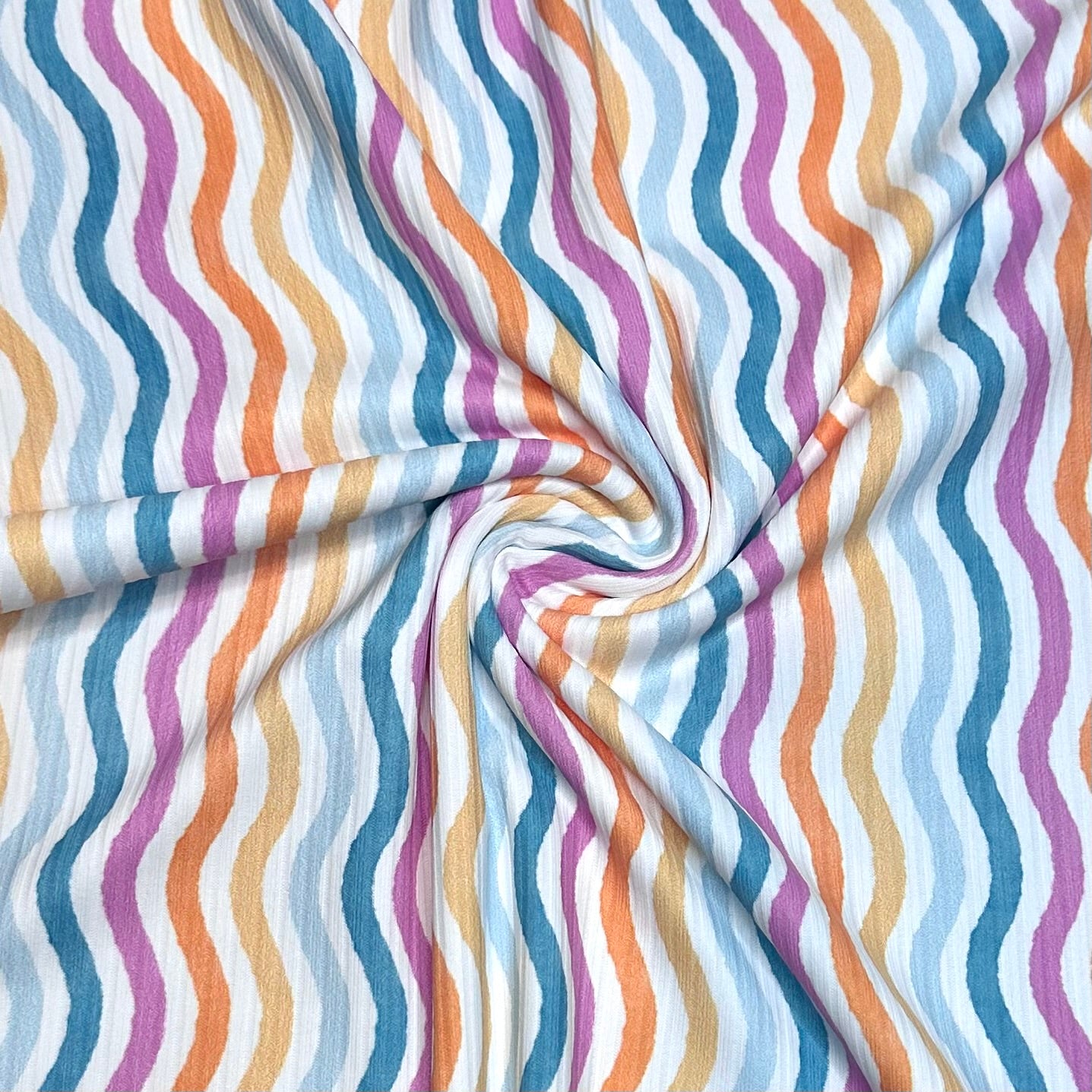 Rainbow Waves | 6x6 Scaling | Skinny Rib | Ready To Ship – Fancy Fabrics