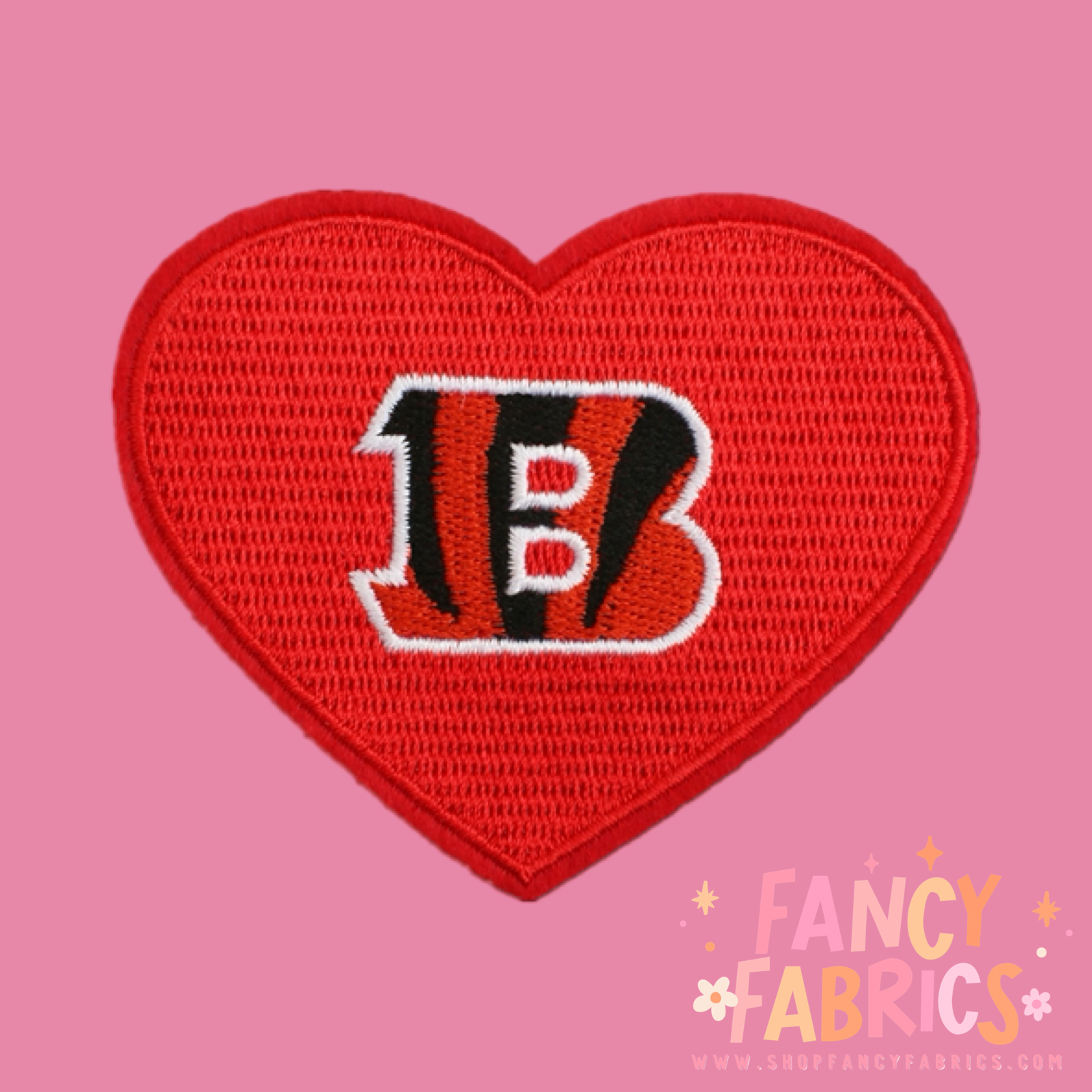 Cincy Heart | Iron On Patch – Fancy Fabrics