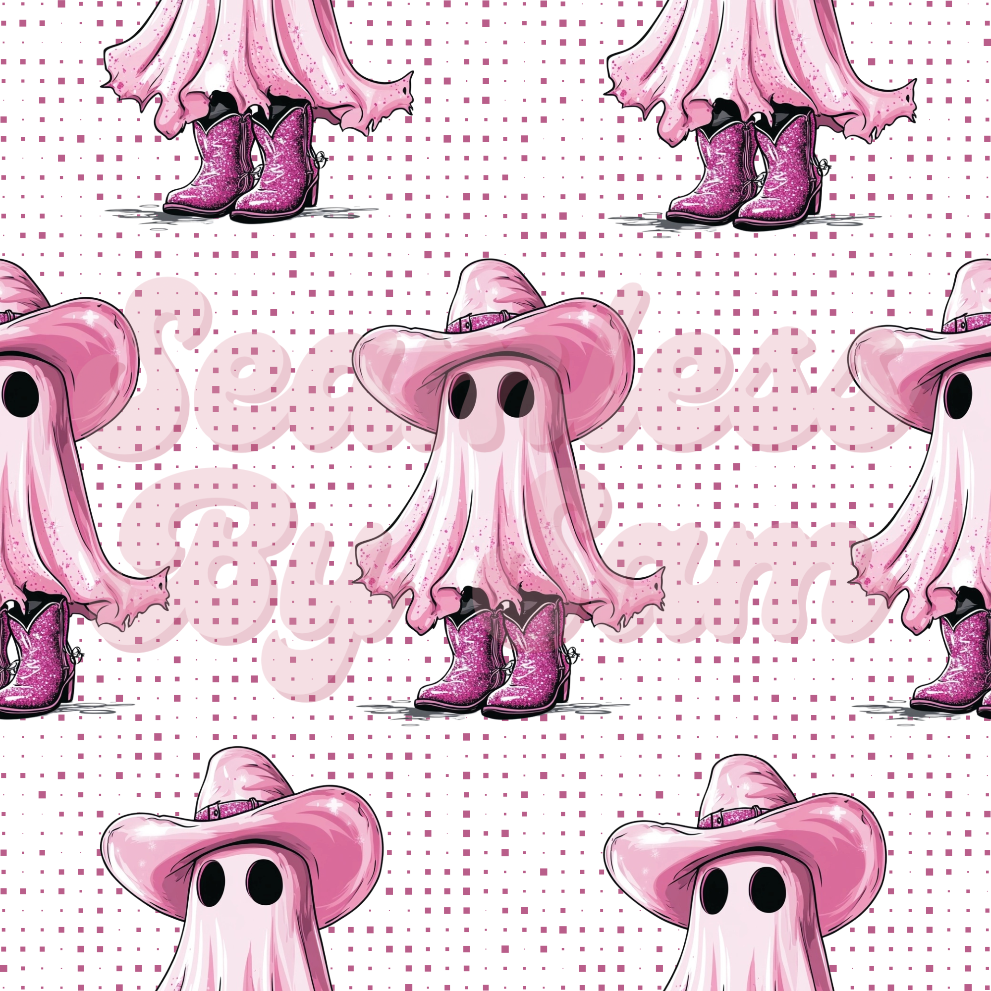 Pink Country Ghouls | Seamless File | Digital Download – Fancy Fabrics