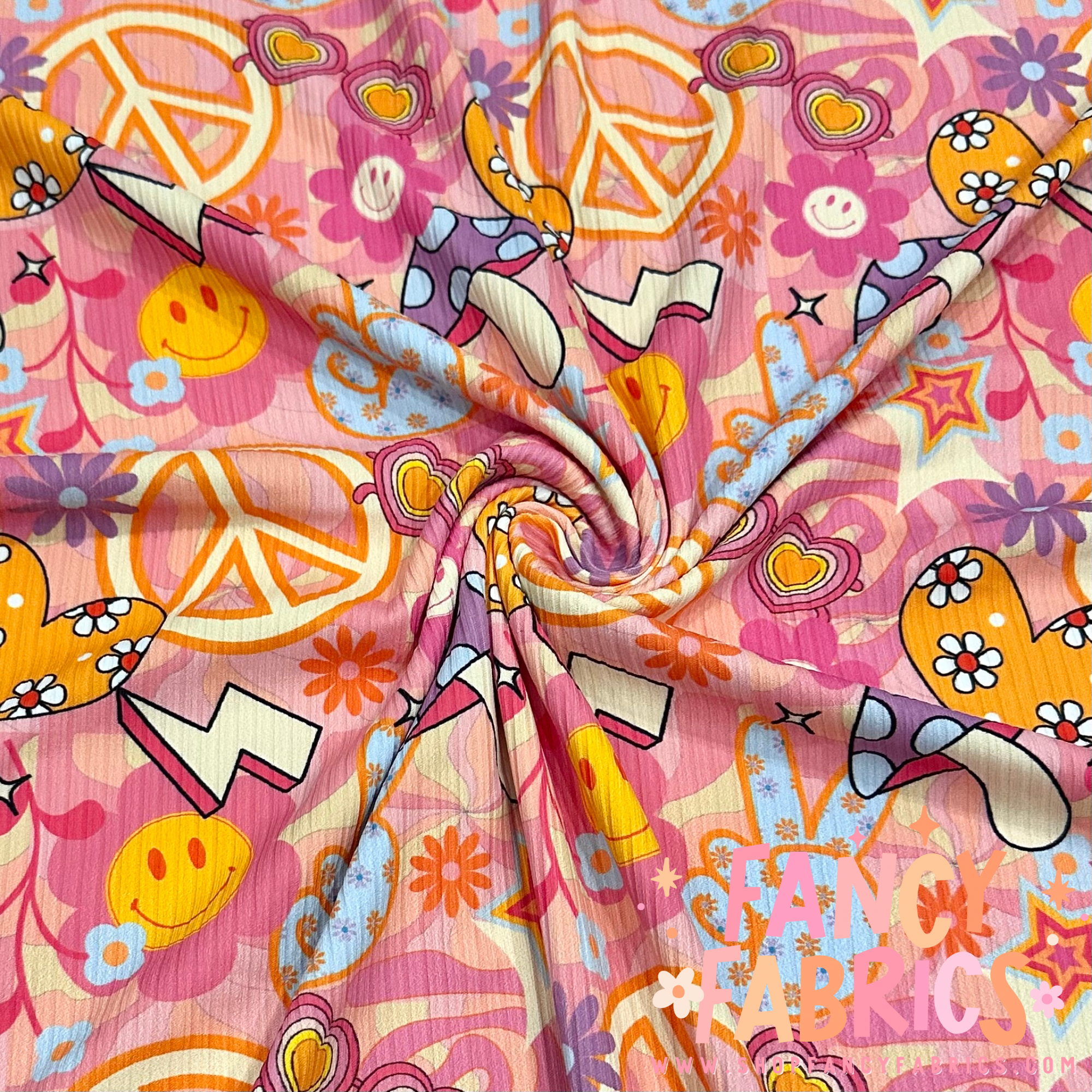 Groovy Collage | 6x6 Scaling | Skinny Rib | Ready To Ship – Fancy Fabrics