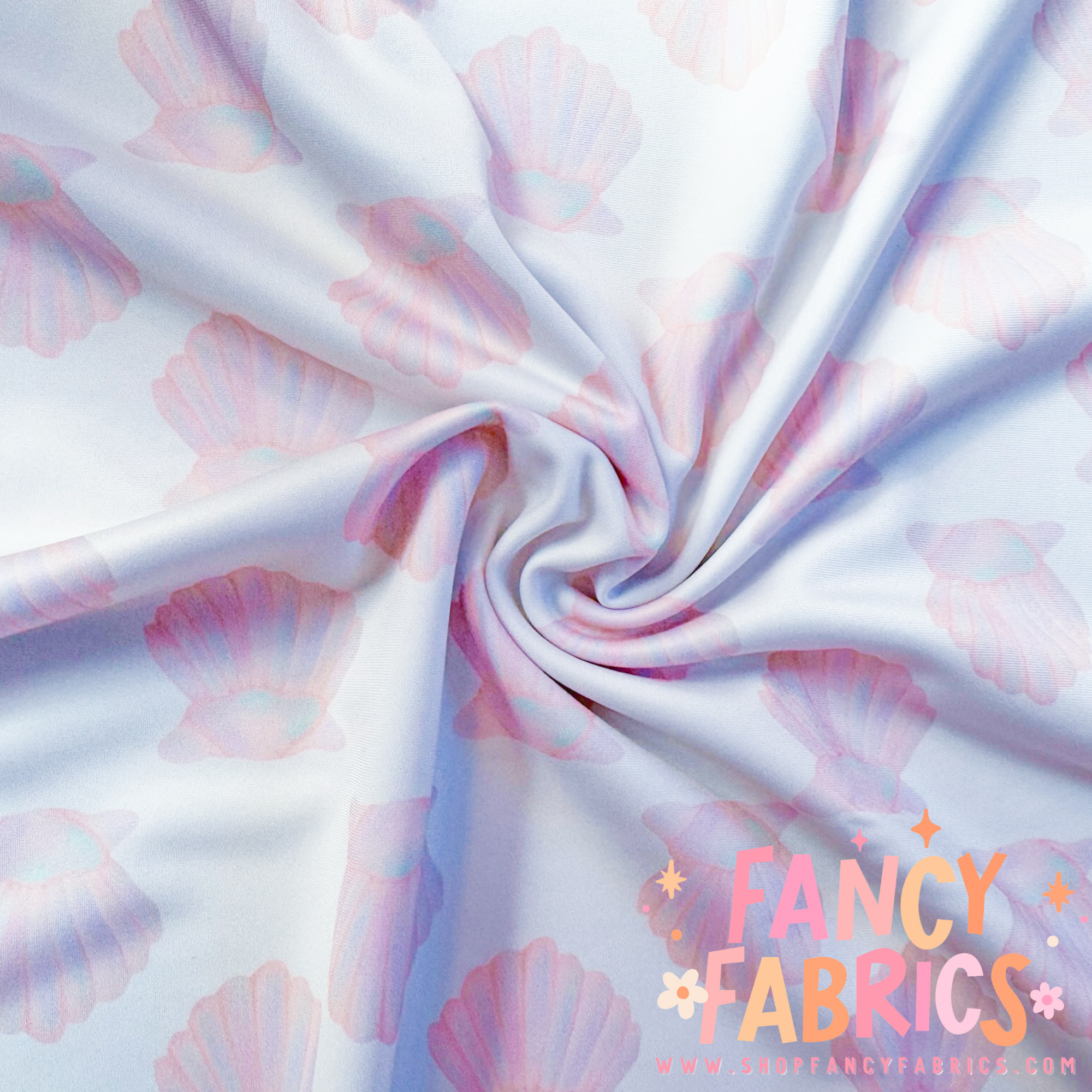 Subtle Seashells | Swim | 6x6 Scaling | Ready To Ship – Fancy Fabrics