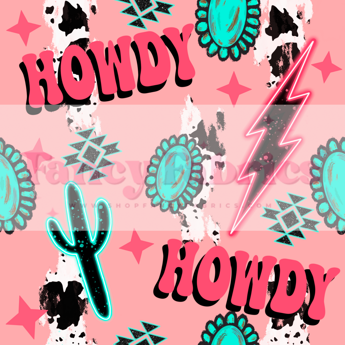 Howdy (Pink) | PREORDER | Fabric By The Yard – Fancy Fabrics