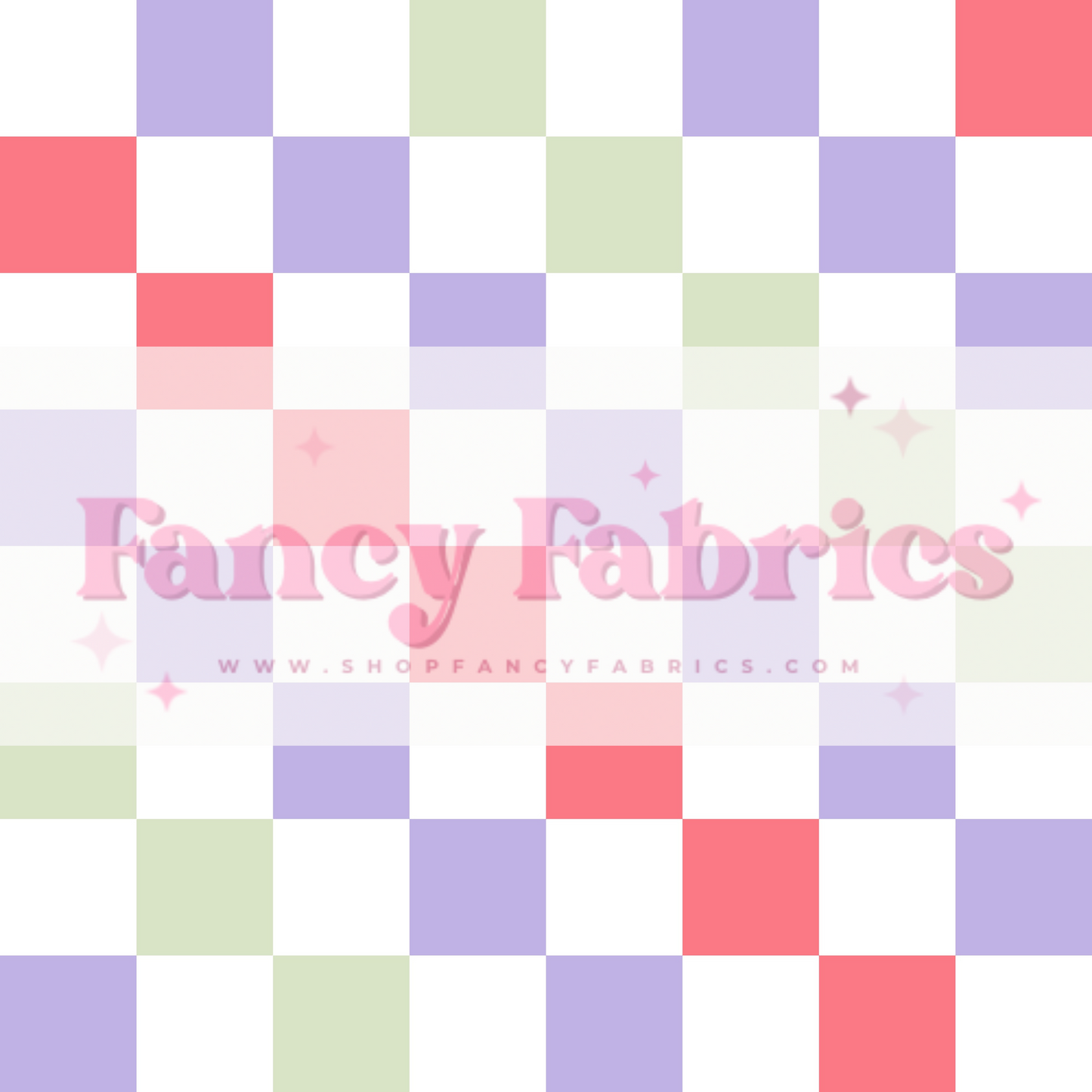 Purple Pastel Checkers | PREORDER | By The Yard – Fancy Fabrics